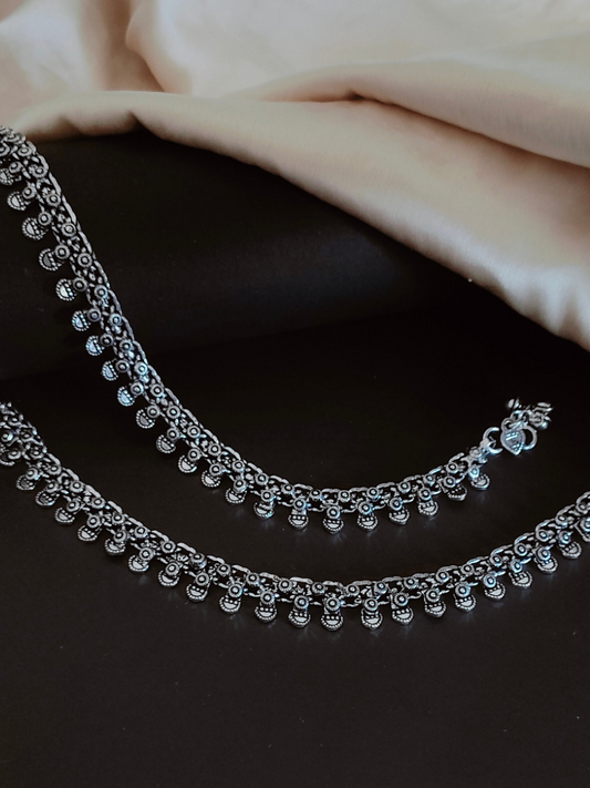 Oxidised Anklets - Buy Latest Oxidised Silver Payal Online in India ...